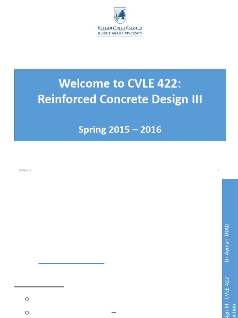 CVLE 422 Introduction | PDF | Architectural Elements | Building Engineering