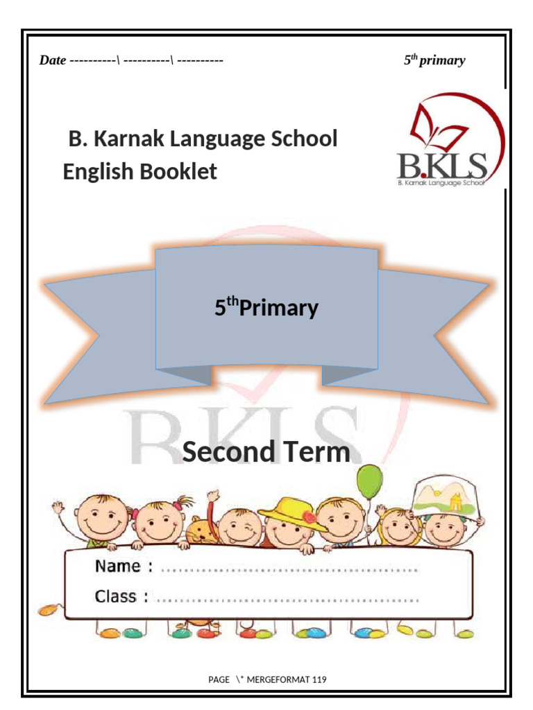 5th primary booklet 2ndterm | PDF