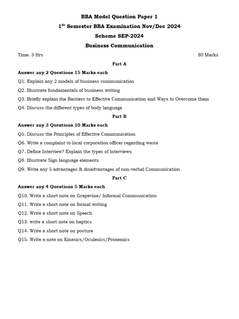 BC Imp or Model Q Paper | PDF