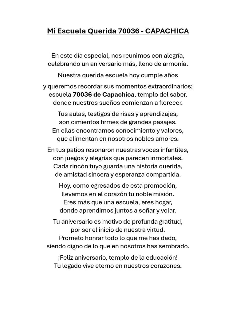 Mi Escuela Querida 70036 | PDF