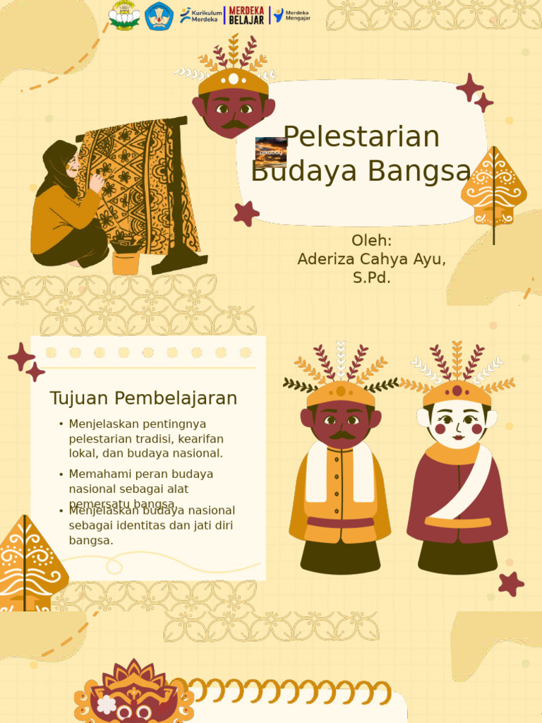 Belajar Tentang Budaya Indonesia Presentasi Kuning Ilustrasi | PDF