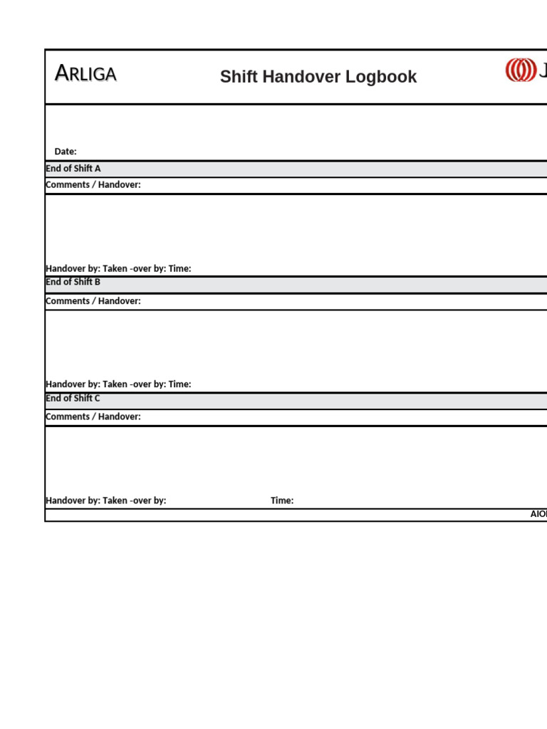 HK-09 - Shift Handover Checklist | PDF
