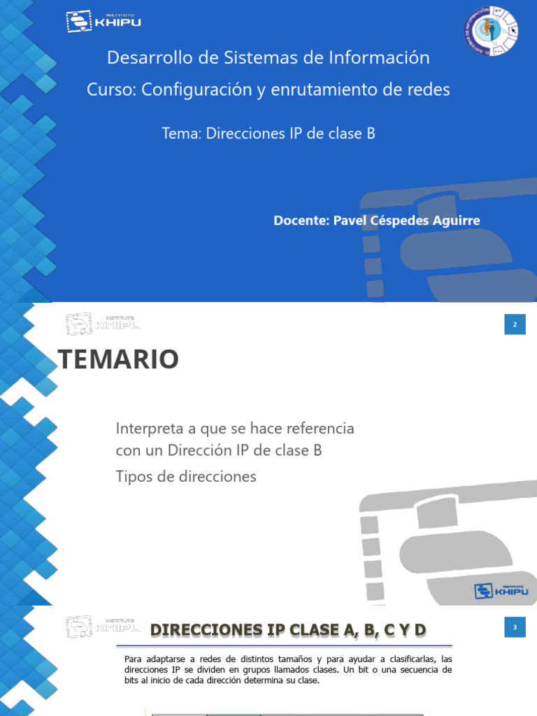 Direcciones IP Clase B | PDF