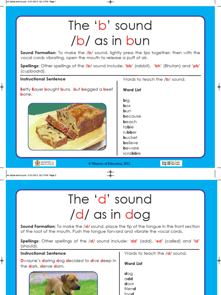 Phonics Flash Cards (1) | PDF | Mouth