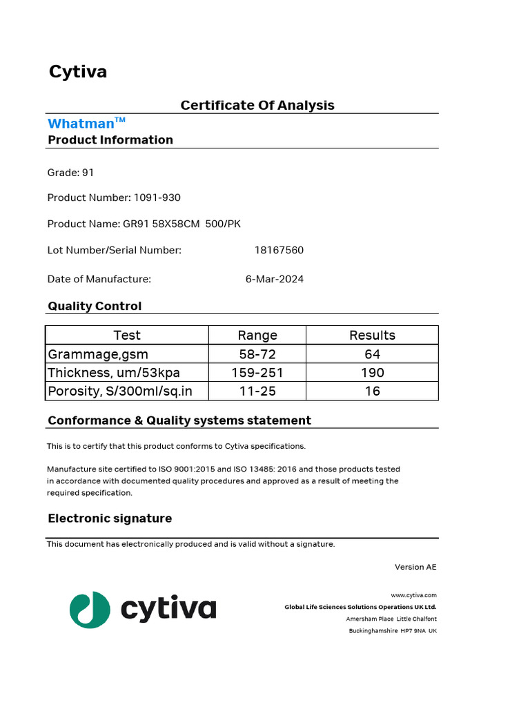 1091-930 Coa 18167560 | PDF