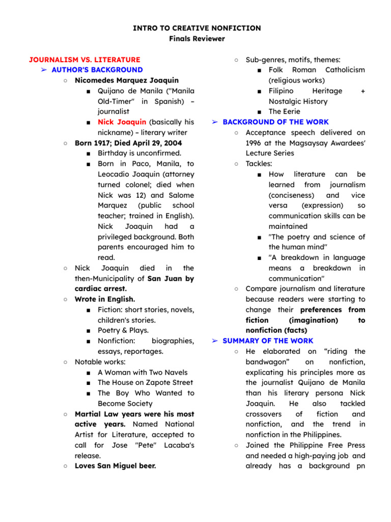 Intro to Creative Nonfiction (1) | PDF | Superman