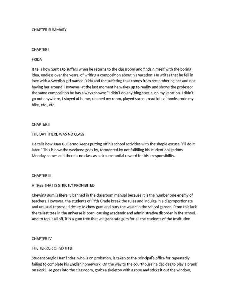 Summary by Chapters | PDF