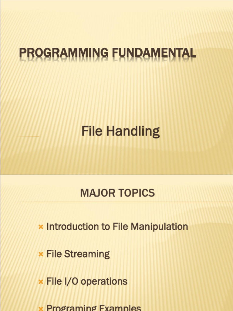 C++ File Handling Basics and Examples | PDF | Computer File | Input/Output