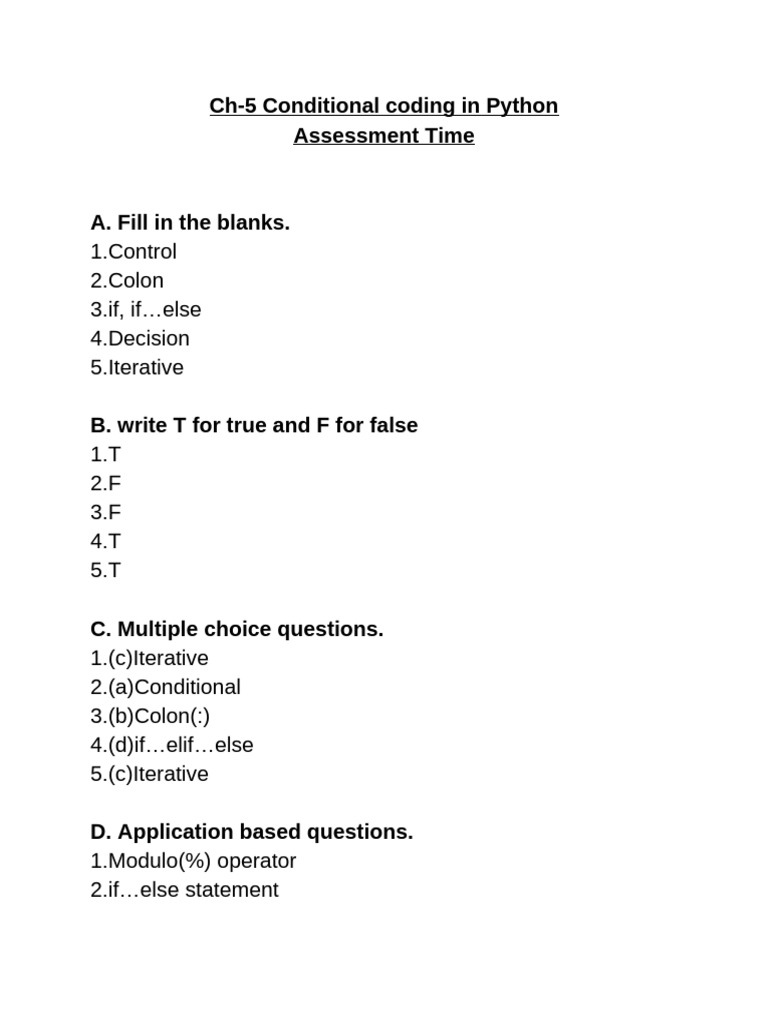 Conditional Statements in Python | PDF
