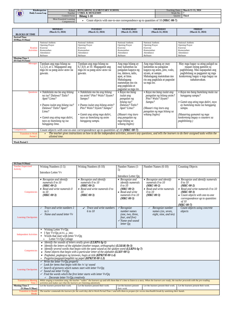 Week 7 Quarter 3 DLL | PDF | Learning | Human Communication