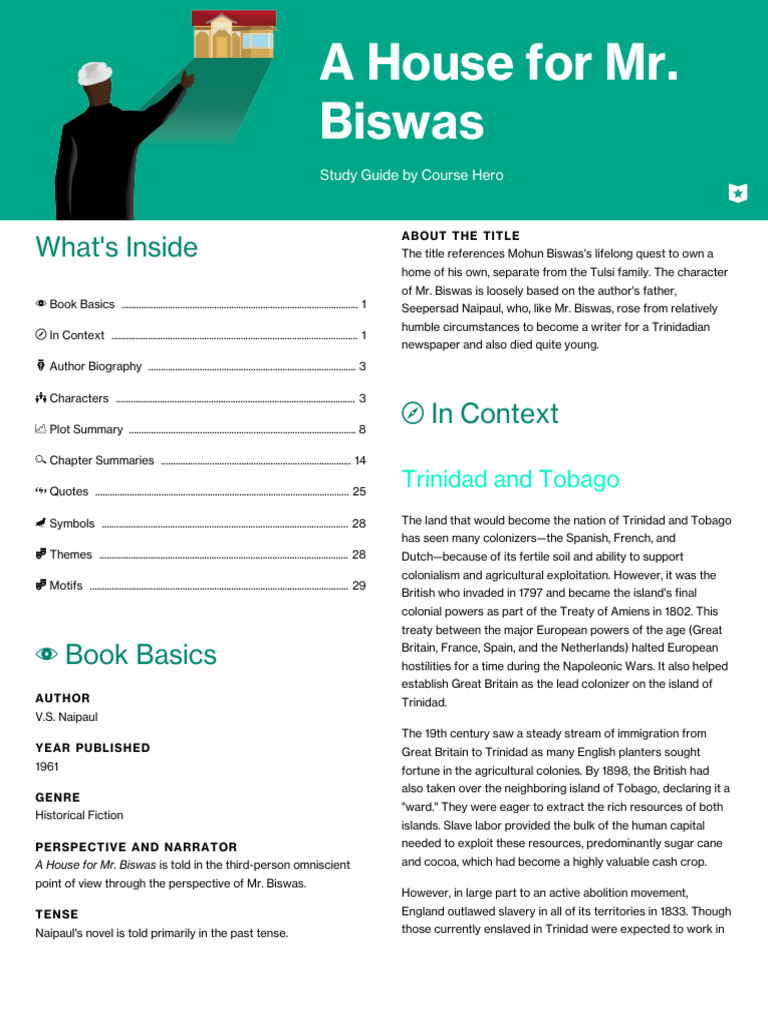 A House For MR Biswas | PDF | Slavery | Abolitionism