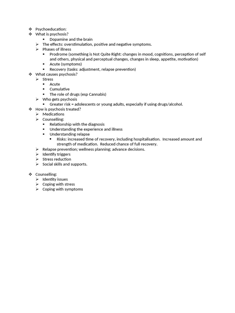 Info4YP Psychosis | PDF