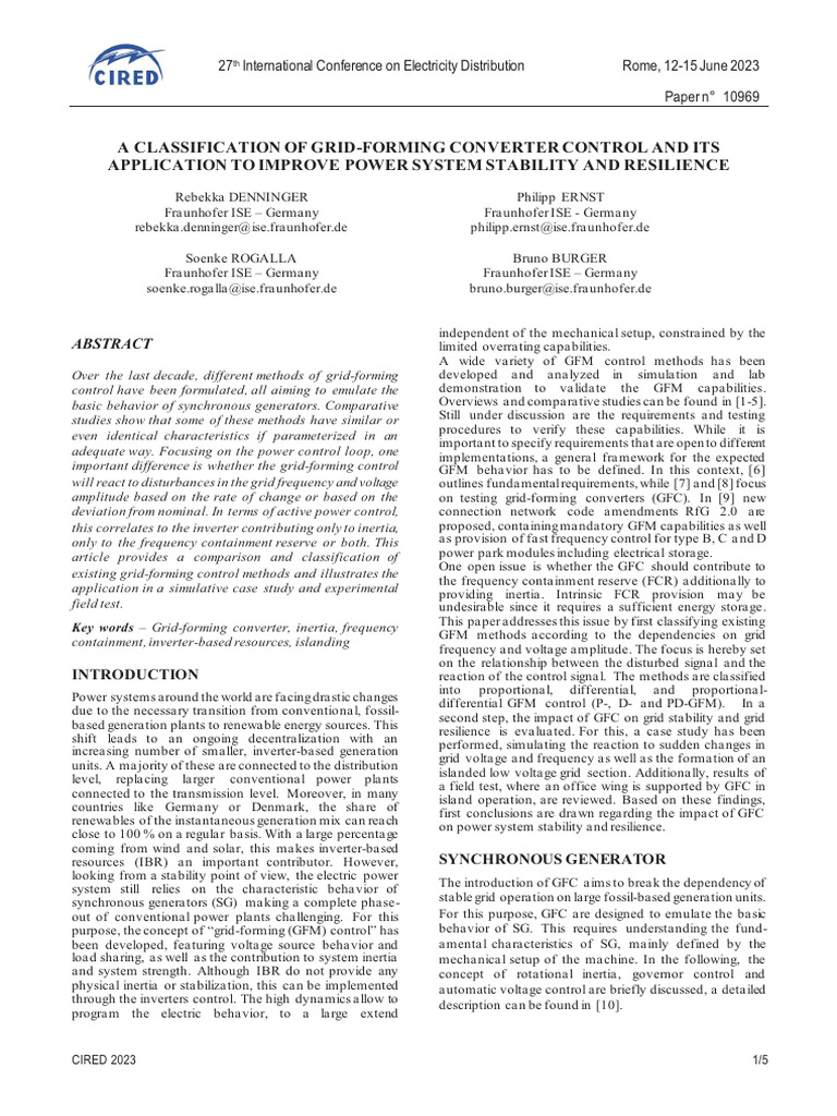 A Classification of Grid-Forming Converter Control and Its Application To Improve Power System ...