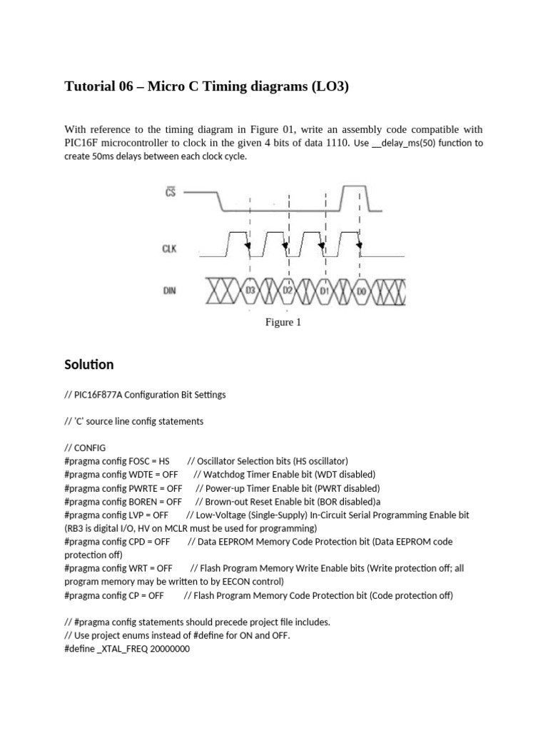 Tutorial 06_C Timming diagrams (LO3) | PDF