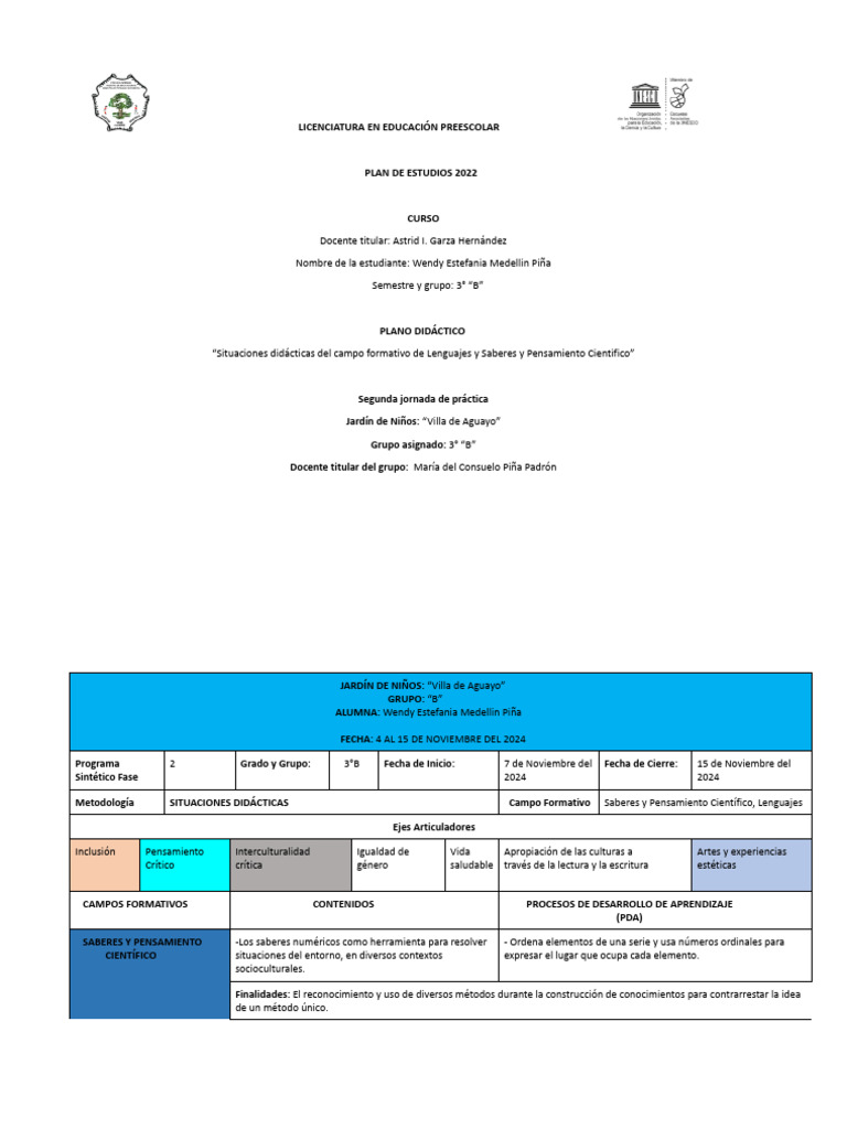 Actividad 4 - Diseño de Secuencia Didactica | PDF | Educación de la ...
