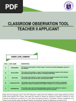 Annex C-2 - COT-Rubric For Highly Proficient Teacher | PDF ...