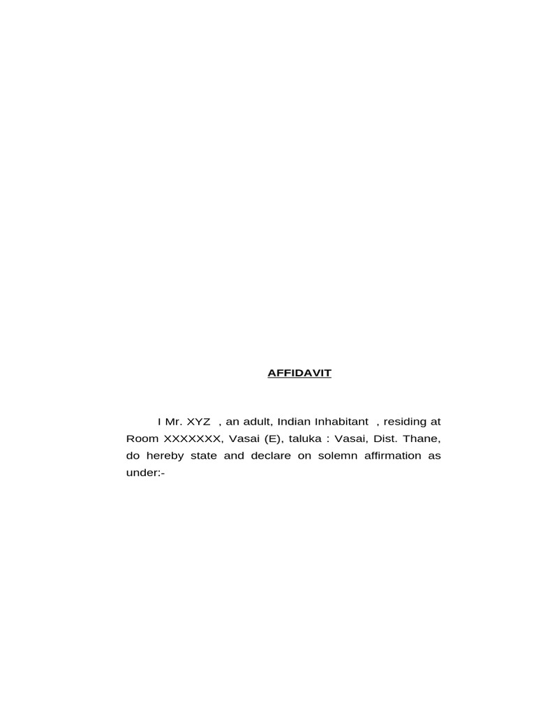 Affidavit For Transfer of Gas Connection | PDF