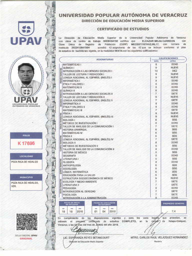 certificado upav PREPARA FINAL 02 JUAN | PDF