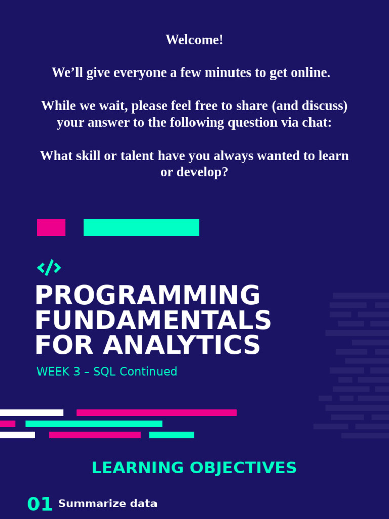 Week 3 - SQL Continued | PDF | Data Management | Databases