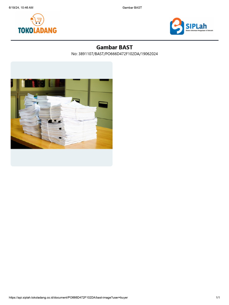 Gambar BAST | PDF