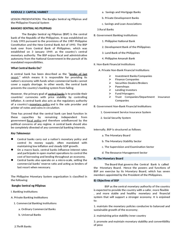 M2-Capital Market | PDF | Monetary Policy | Central Banks
