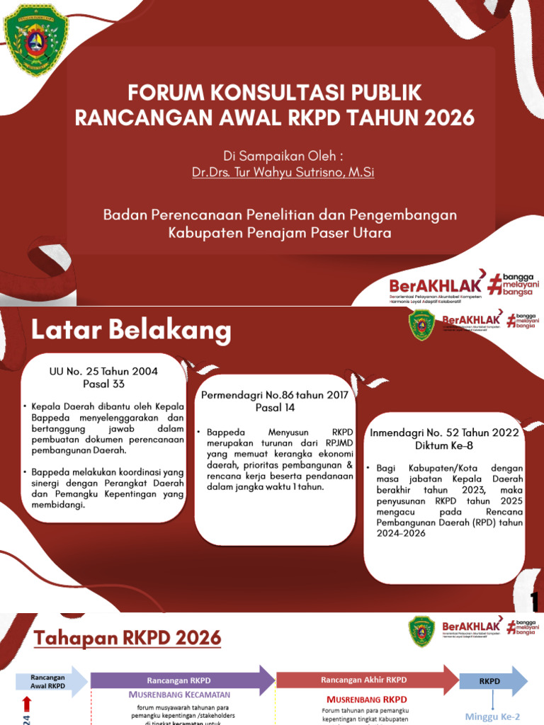 Tahapan Penyusunan RKPD 2026 | PDF