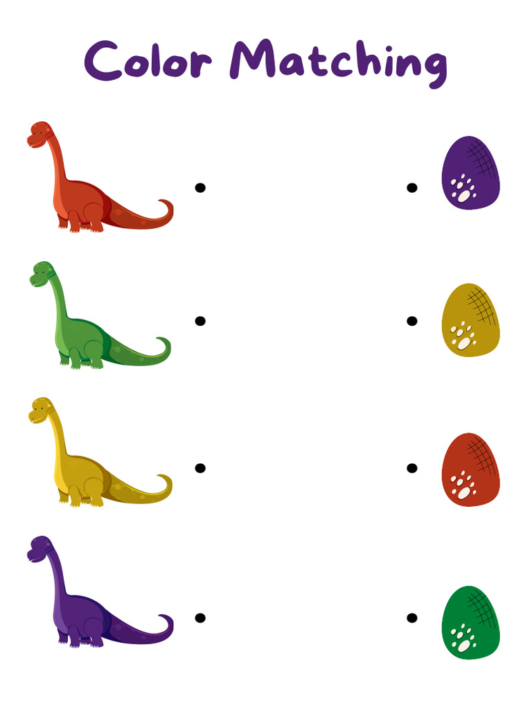 Fun Illustrative Color Matching Worksheet | PDF