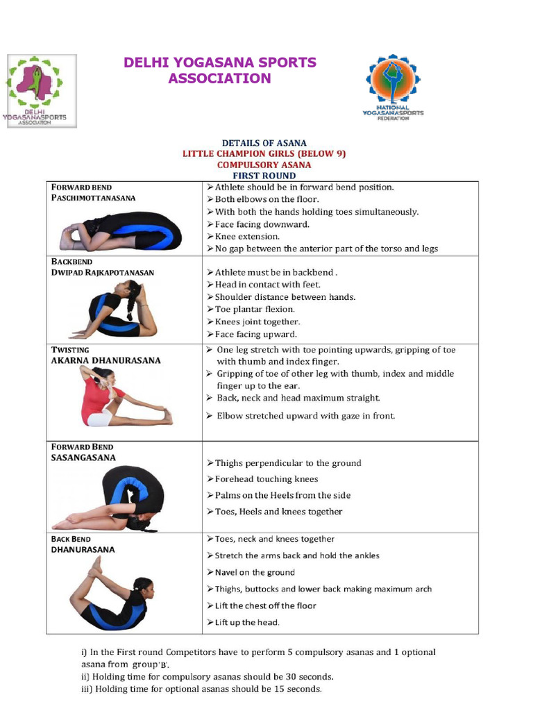 Syllabus Delhi Yogasana Sports Association (Dysa) | PDF
