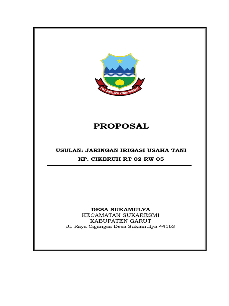 PROPOSAL Sumur Bor 2025 | PDF
