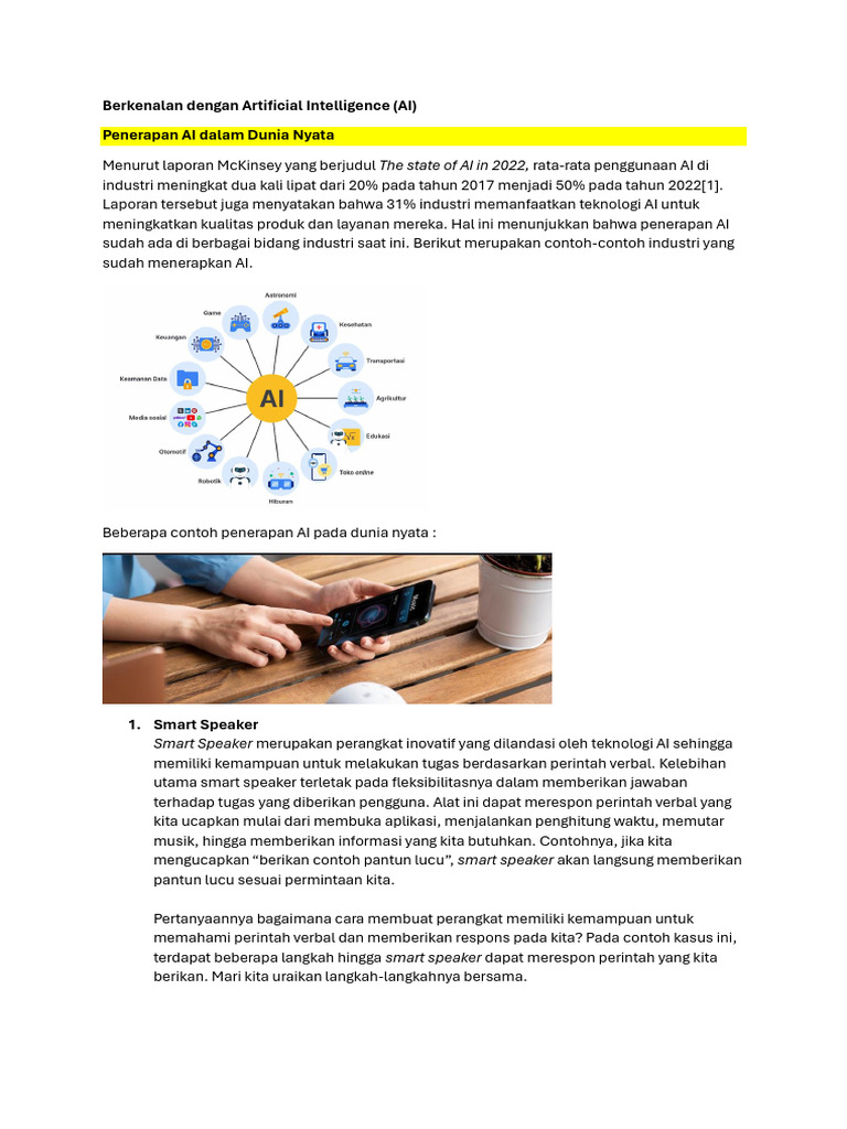 Berkenalan Dengan Artificial Intelligence | PDF