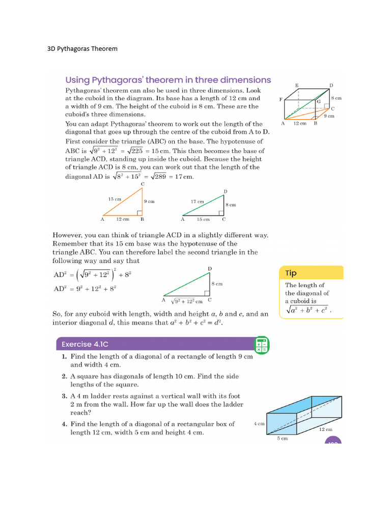 3D Pythagoras | PDF