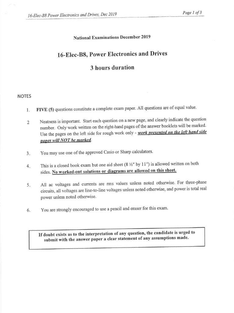 AE December 2019 16 Elec B8 | PDF