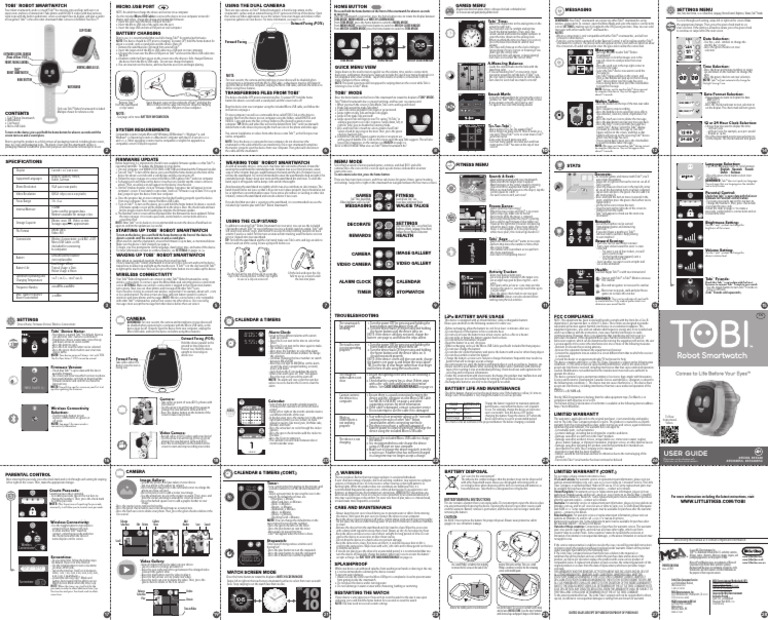 Tobi 1 Robot Smartwatch IM English UPDATED | PDF | Smartwatch | Computing