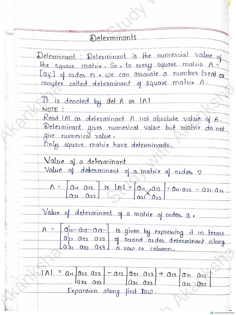 Determinants | PDF