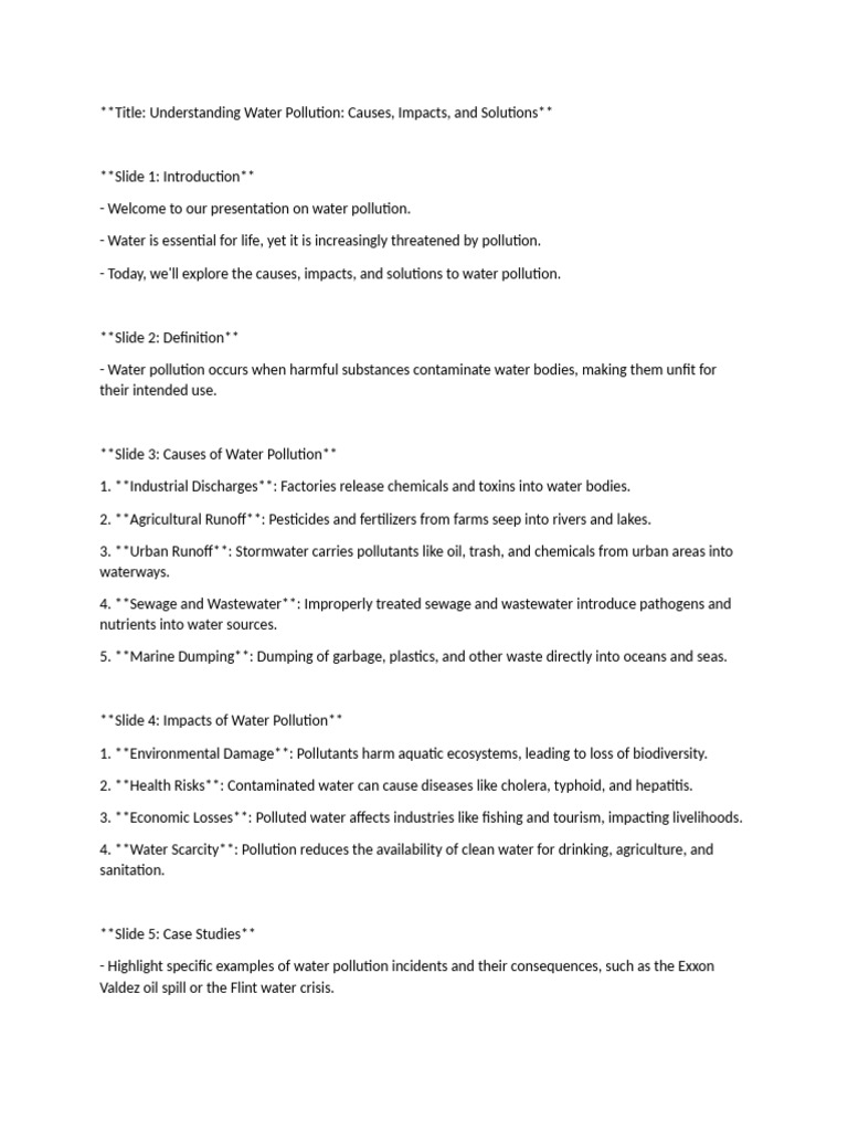 water pollution | PDF | Water Pollution | Water And The Environment water pollution | PDF | Water Pollution | Water And The Environment