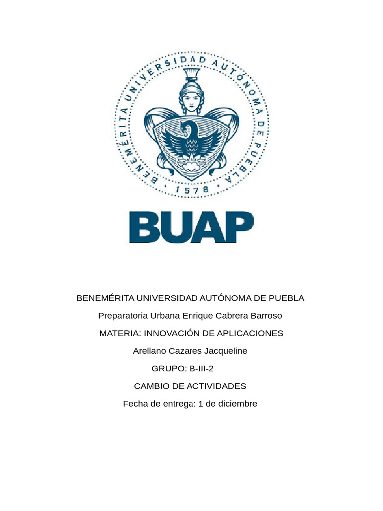 Cambio de Actividades | PDF