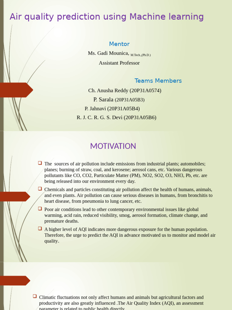 Air Quality Prediction | PDF | Air Pollution | Particulates