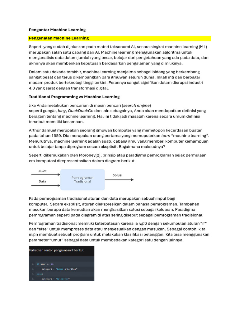 Pengantar Machine Learning | PDF