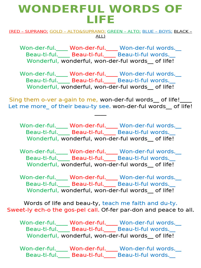 Kanta NG Mga Bata - Wonderful Words of Life | PDF