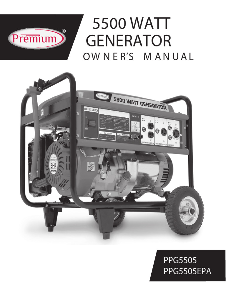 Manual Planta Electrica Premium PPG5505 | PDF | Carburetor | Electrical ...