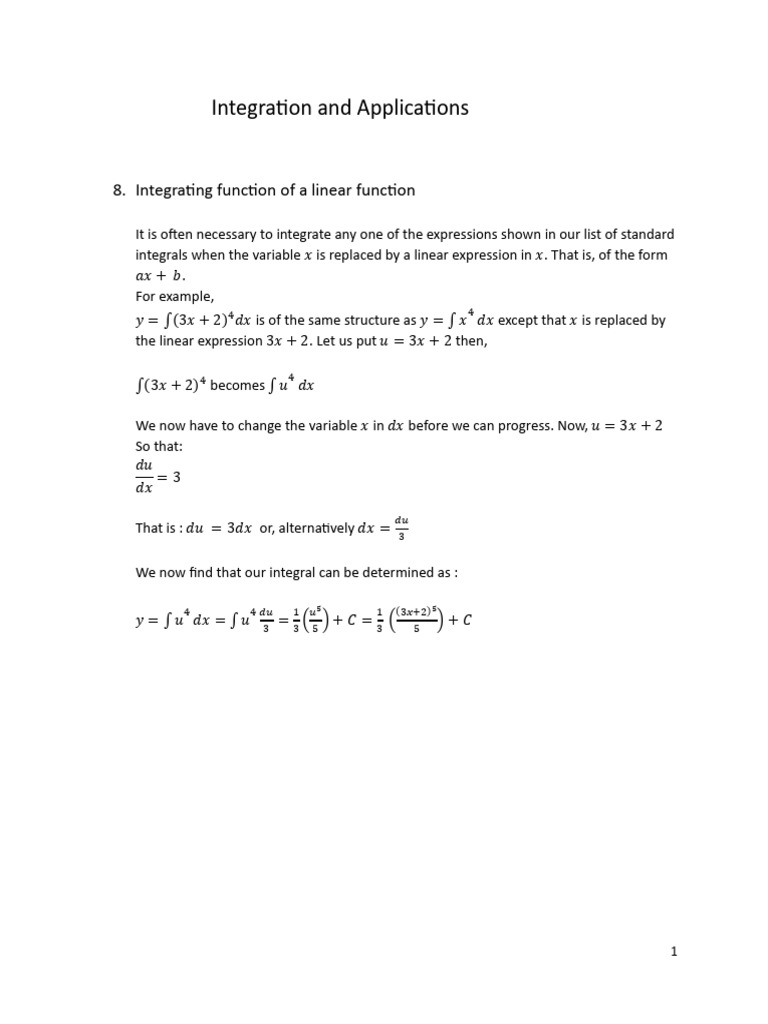Integration and Applications - 3 | PDF