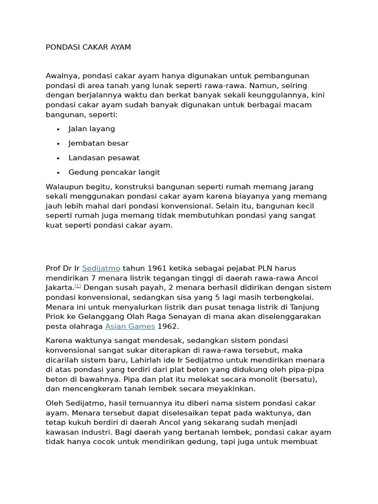 Pondasi Cakar Ayam | PDF