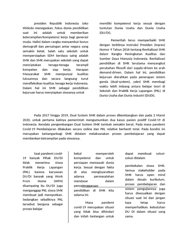 Presiden Republik Indonesia Joko Widodo Menegaskan | PDF