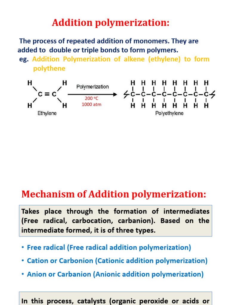 Polymerization Mechanism | PDF | Polymerization | Ion