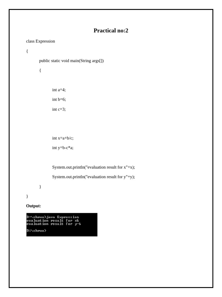 Practicals | PDF