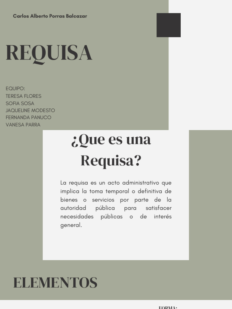 Tipos y requisitos de la requisa administrativa | PDF | Esfera pública ...
