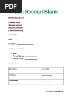 Grab Taxi Receipt Template | PDF