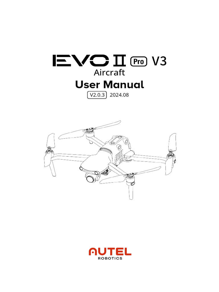 En EVO II Pro V3 Aircraft User Manual V2.0.3 | PDF | Unmanned Aerial ...
