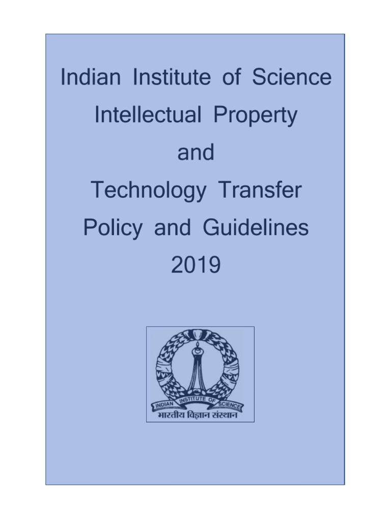 IP Policy IISc | PDF
