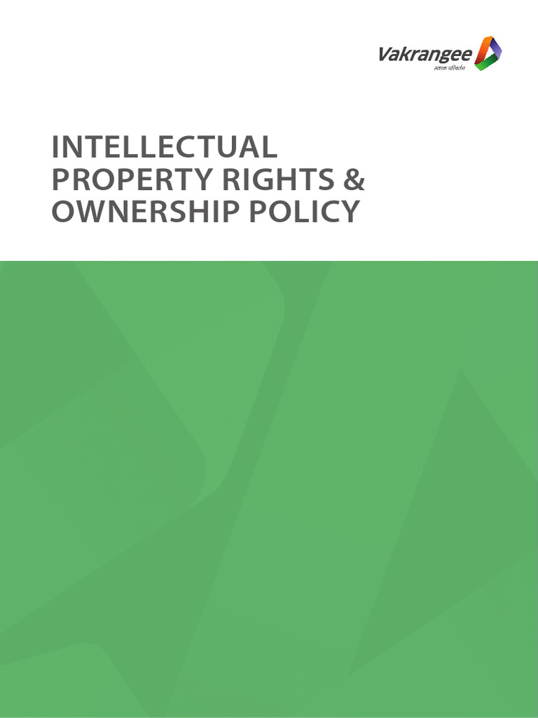 Intellectual Property Rights Policy Guide | PDF | Intellectual Property ...